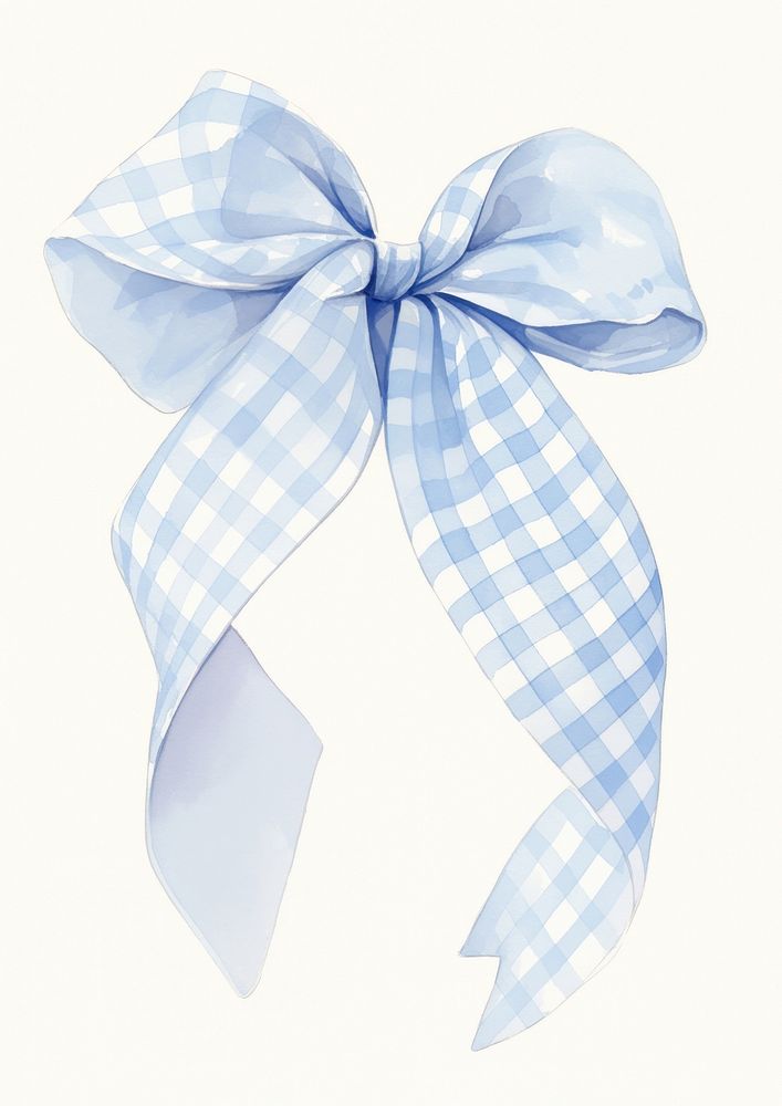 Blue Coquette Gingham Bow Ribbon Images | Free Photos, PNG Stickers ...