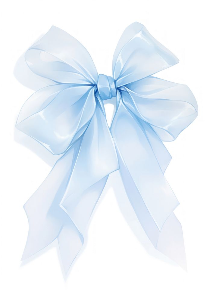 Elegant blue ribbon bow illustration | Free Photo Illustration - rawpixel