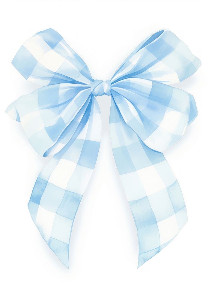 Elegant blue checkered bow | Free Photo Illustration - rawpixel