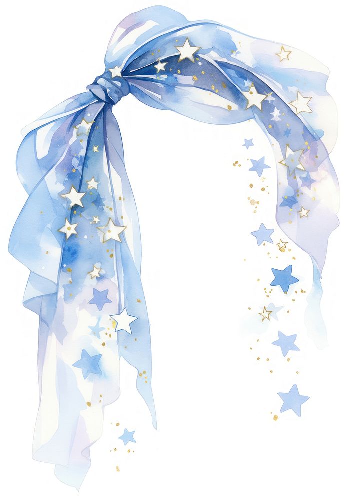 Elegant blue ribbon illustration | Free Photo Illustration - rawpixel