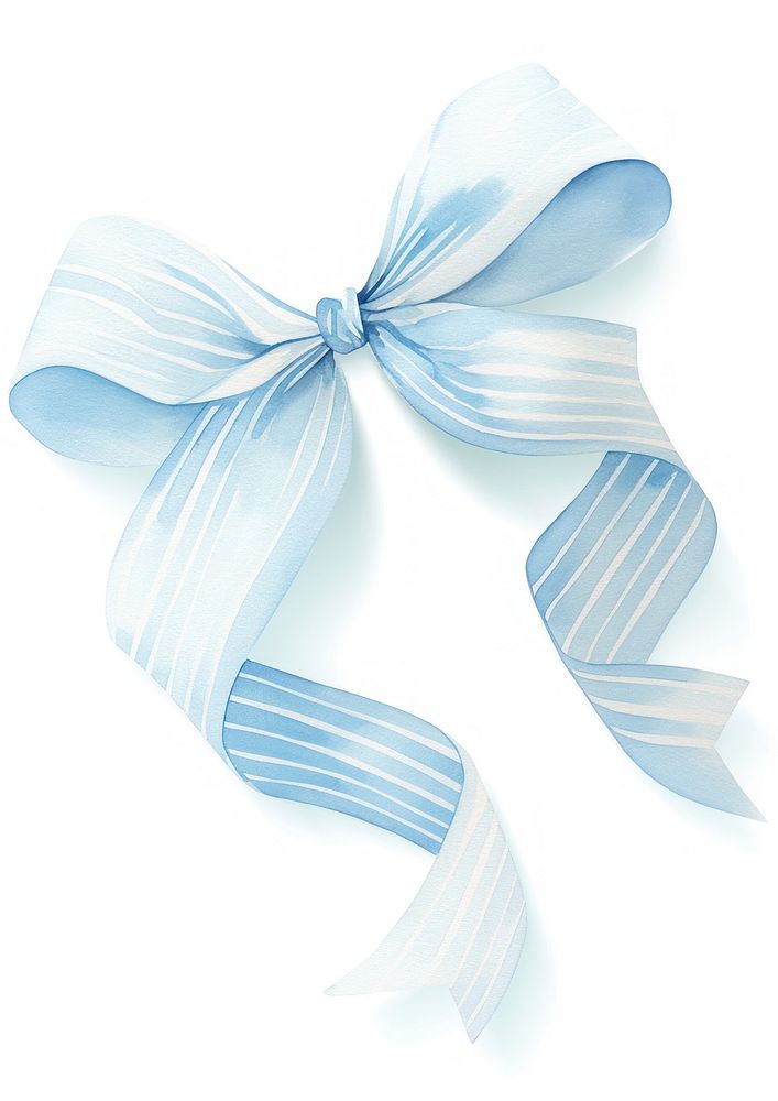 Elegant blue ribbon illustration | Free Photo Illustration - rawpixel
