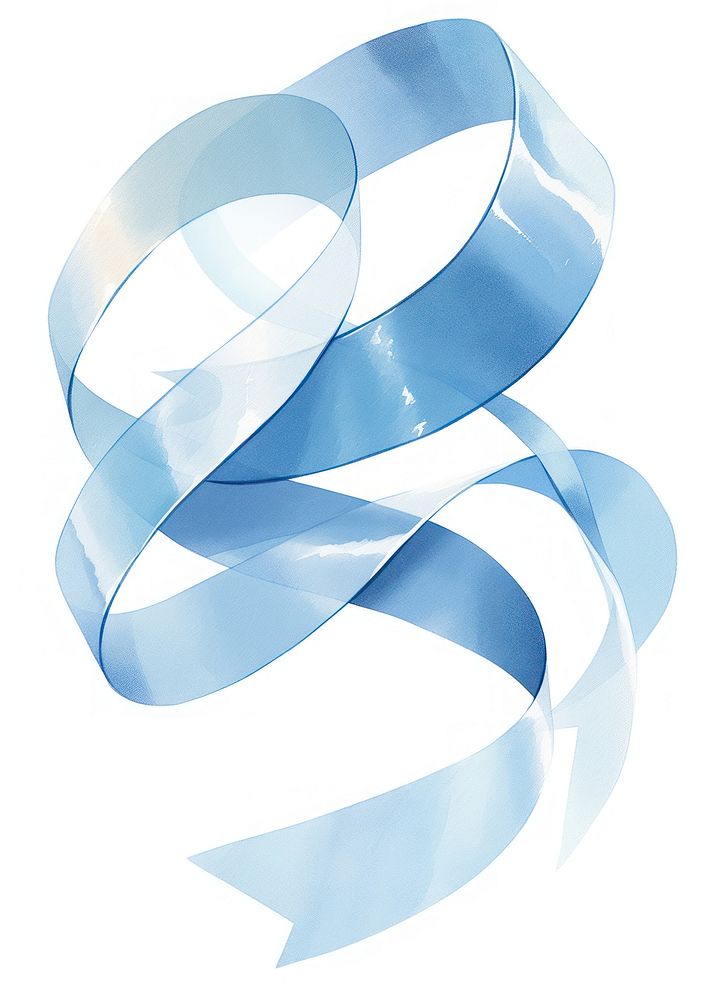 Elegant blue ribbon illustration | Free Photo Illustration - rawpixel