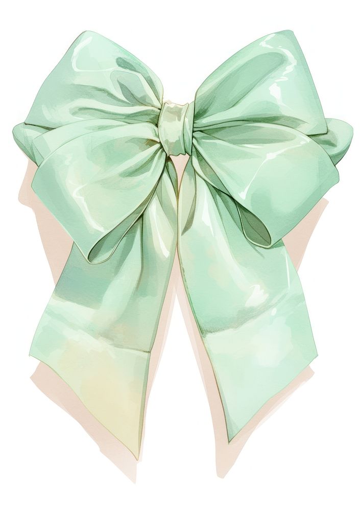 Elegant pastel green ribbon bow | Free Photo Illustration - rawpixel