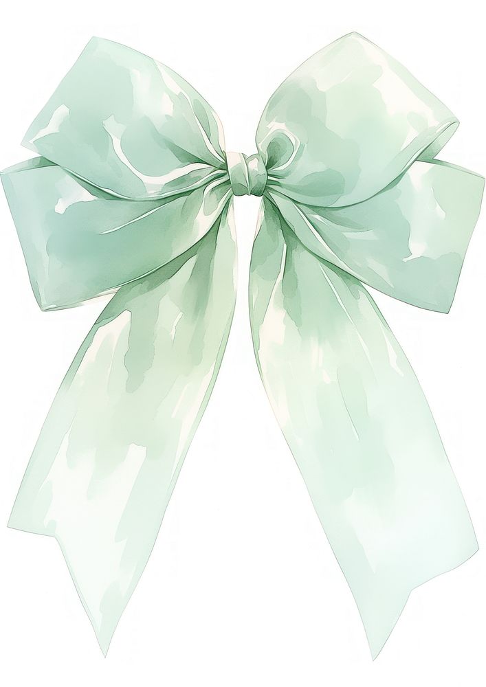 Elegant pastel green ribbon bow | Free Photo Illustration - rawpixel