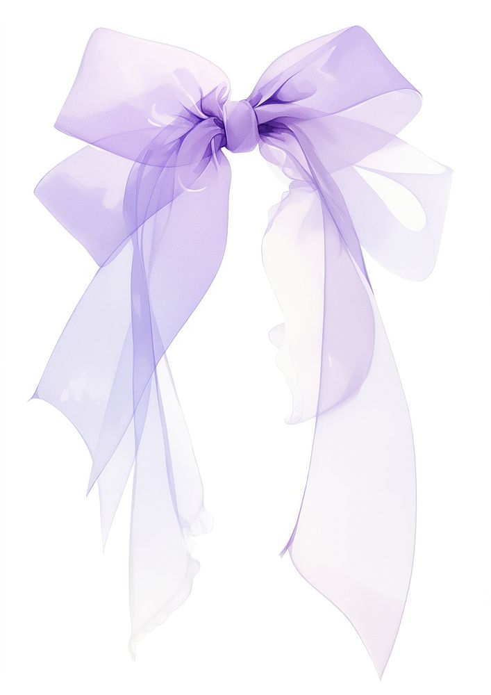Elegant purple translucent ribbon bow | Free Photo Illustration - rawpixel
