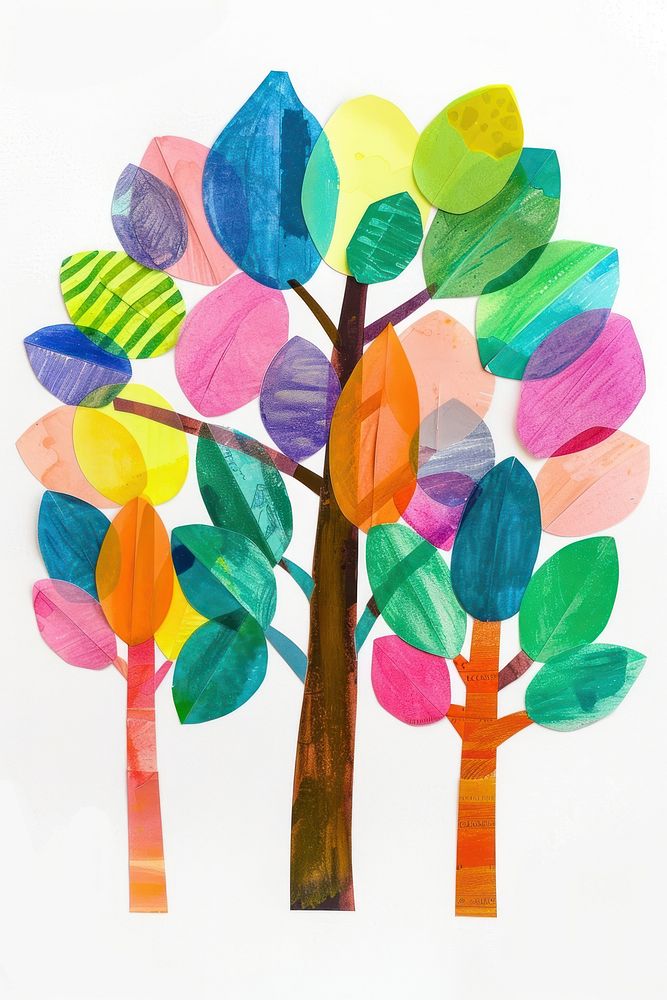 Tree paper art handicraft. | Free Photo Illustration - rawpixel