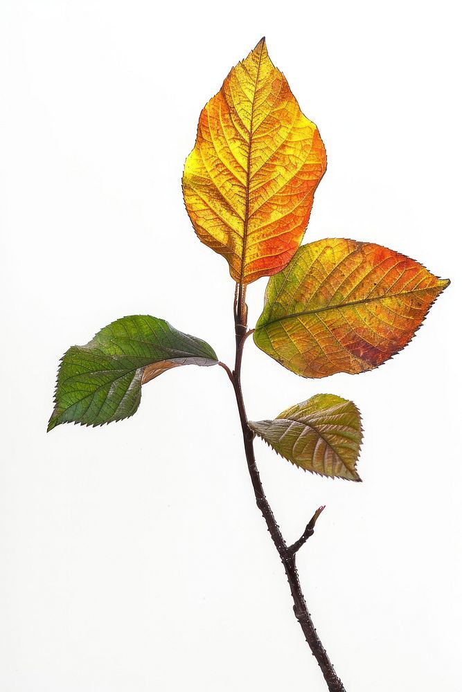 Colorful autumn leaves on branch | Free Photo - rawpixel