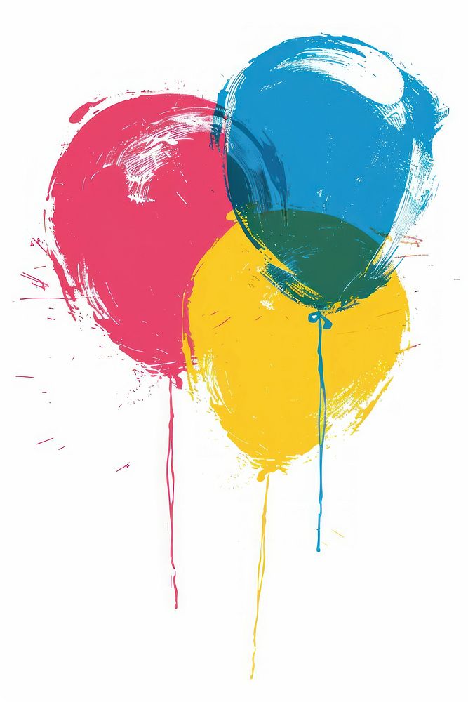 Colorful abstract paint-splattered balloons | Free Photo Illustration ...