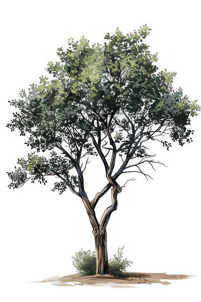 A tree illustrated sycamore drawing. | Free Photo Illustration - rawpixel