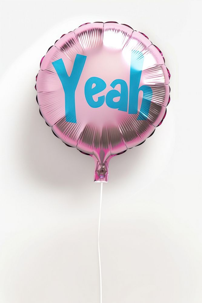 Pink balloon with 'Yeah' | Free Photo - rawpixel
