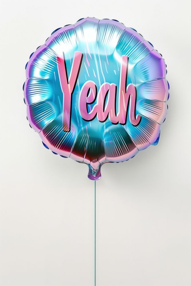Colorful celebratory balloon with 'Yeah' | Free Photo - rawpixel