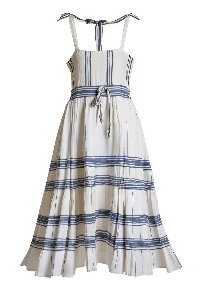 Striped summer dress with straps | Free Photo - rawpixel