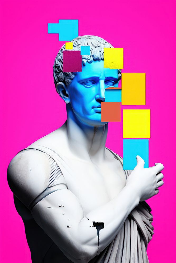 Collage art greek statue and | Free Photo Illustration - rawpixel
