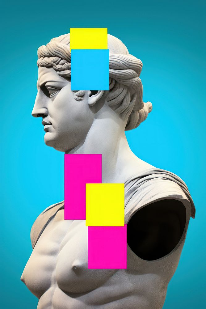 Collage art greek statue and | Free Photo Illustration - rawpixel