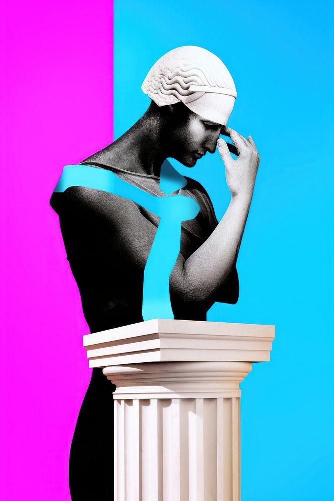 Collage art greek statue and | Free Photo Illustration - rawpixel