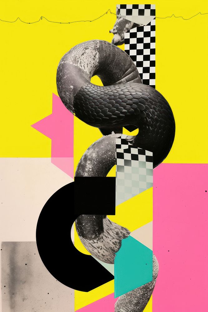 Snake collage art advertisement. | Free Photo Illustration - rawpixel
