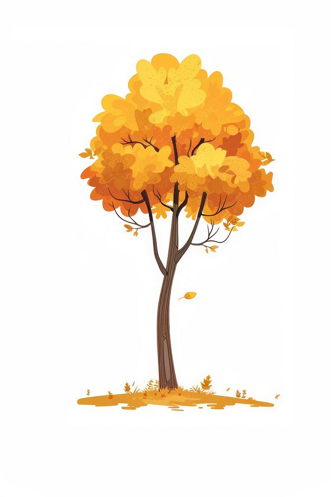 Vibrant autumn tree illustration | Free Photo Illustration - rawpixel