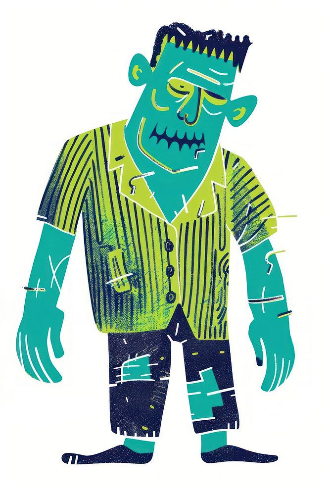 Colorful Frankenstein monster illustration | Free Photo Illustration ...