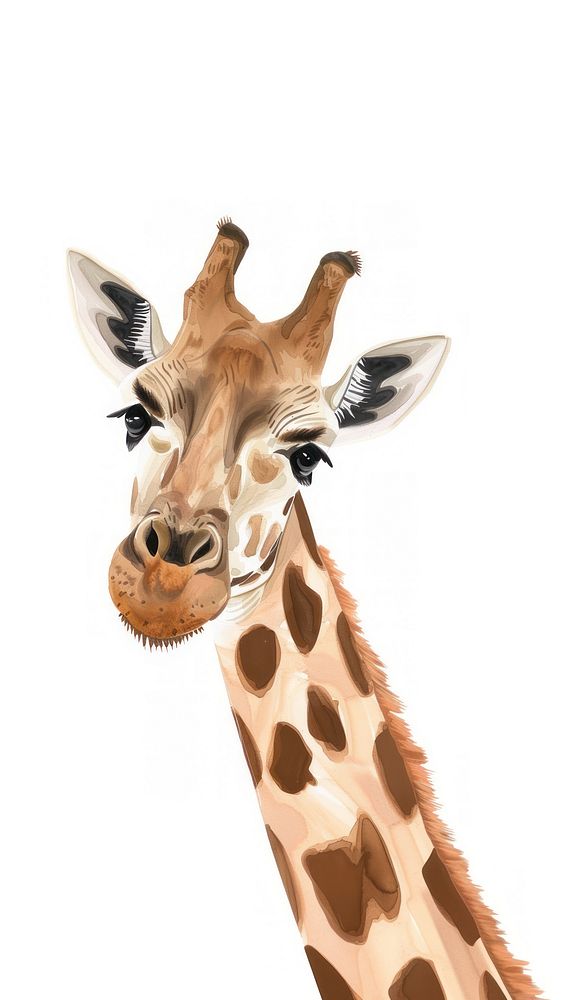 Detailed giraffe head illustration | Free Photo Illustration - rawpixel