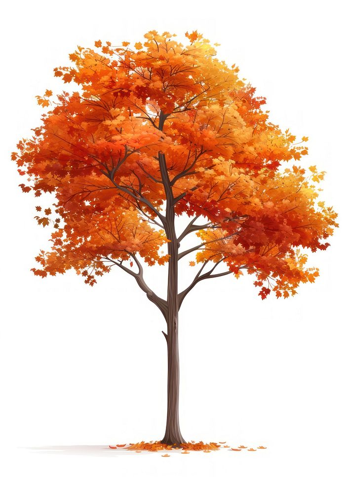 Vibrant autumn tree illustration | Free Photo Illustration - rawpixel