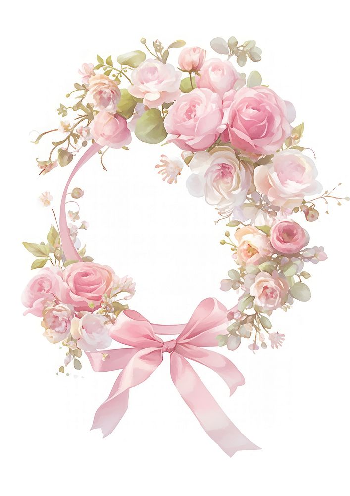 Elegant floral wreath illustration | Free Photo Illustration - rawpixel