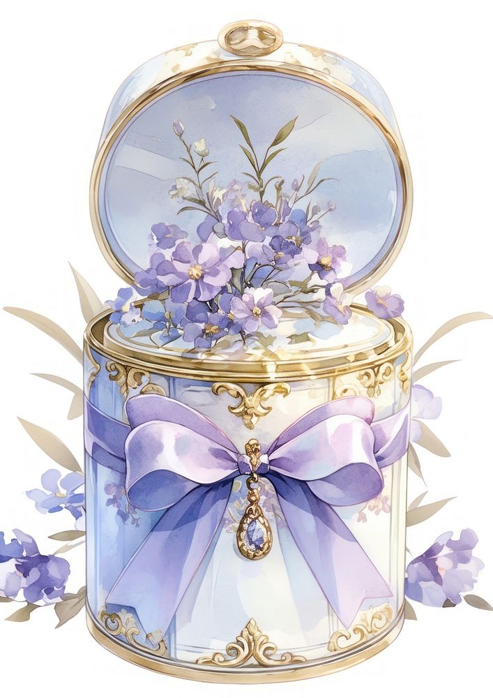 Purple coquette music box accessories | Free Photo Illustration - rawpixel