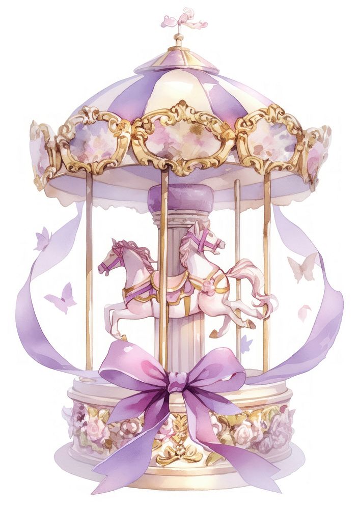 Purple coquette carousel chandelier play | Free Photo Illustration ...