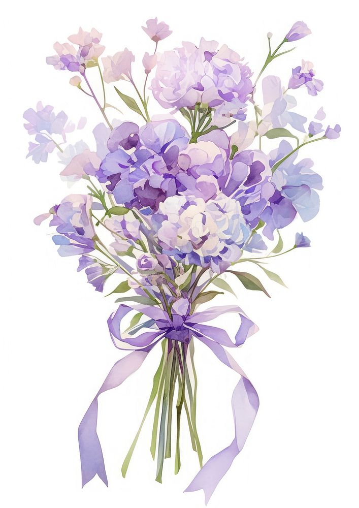 Purple coquette flowers art graphics | Free Photo Illustration - rawpixel