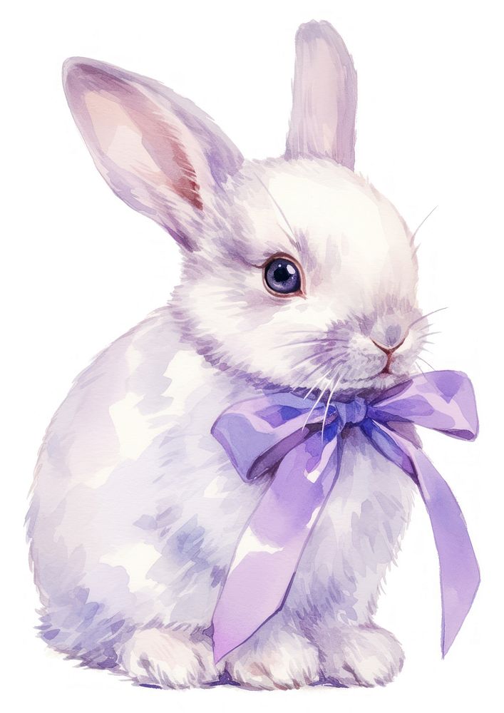 Purple coquette rabbit animal mammal | Free Photo Illustration - rawpixel