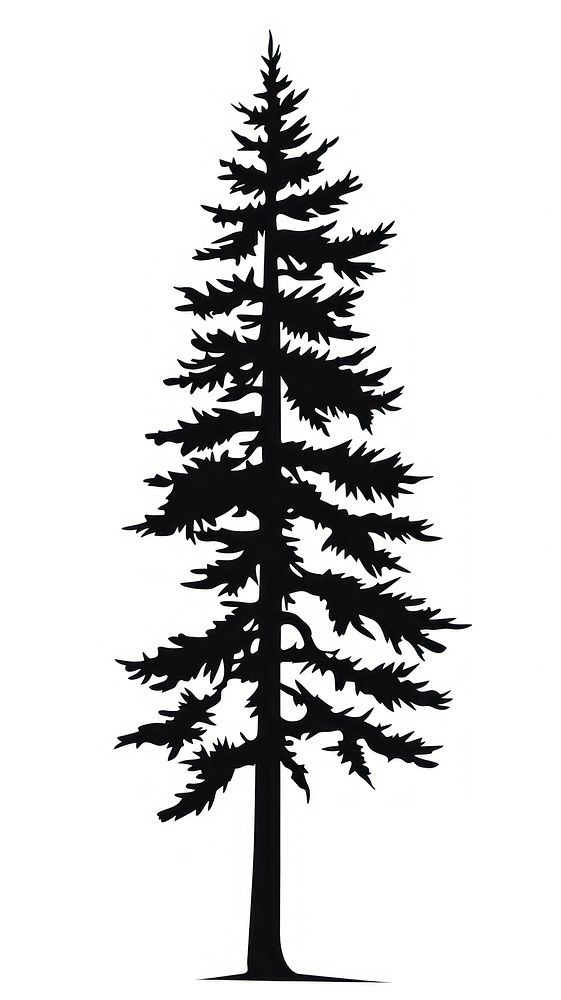 Pine tree silhouette clip art | Free Photo Illustration - rawpixel