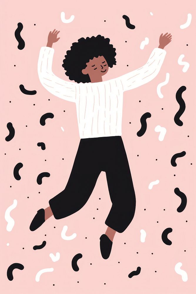 Joyful illustration of relaxed person | Free Photo Illustration - rawpixel