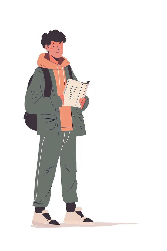 Student reading book illustration | Free Photo Illustration - rawpixel