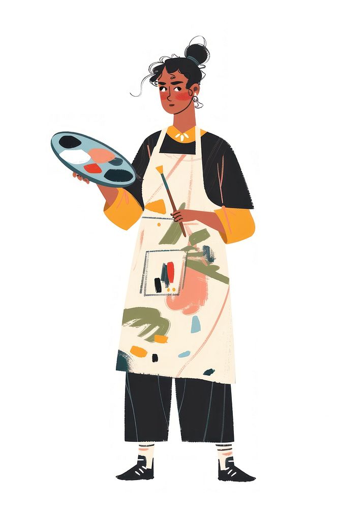 Artist holding paint palette | Free Photo Illustration - rawpixel