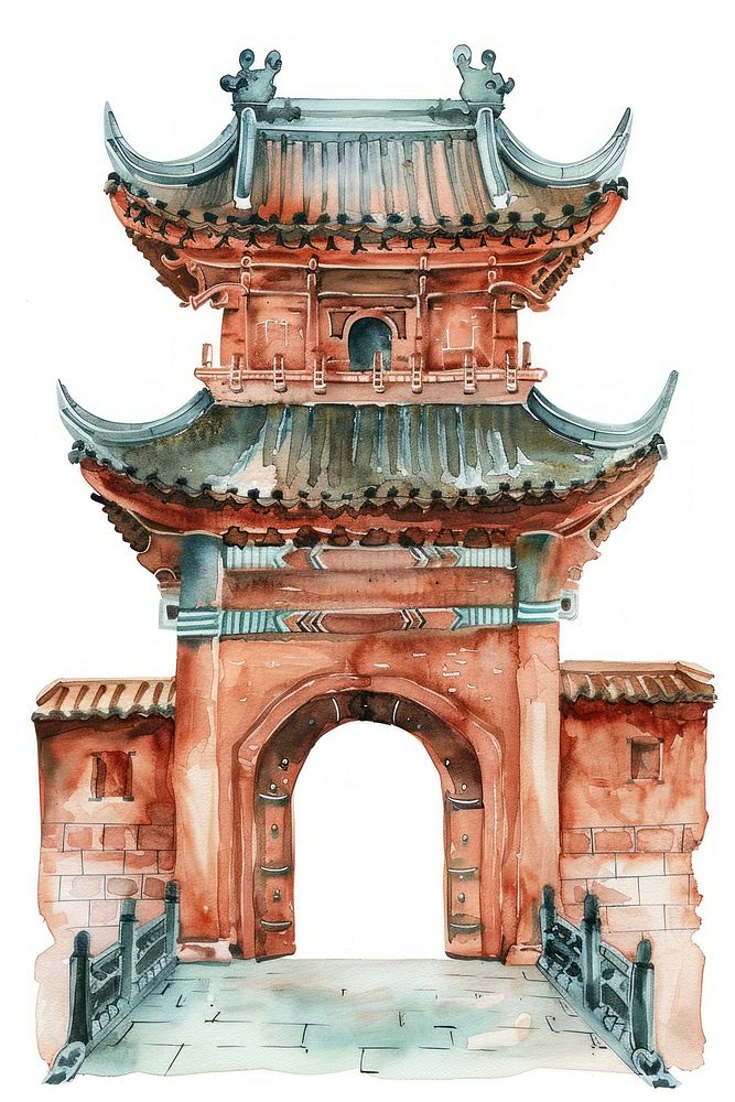 Chinese castle gate architecture building | Free Photo Illustration ...