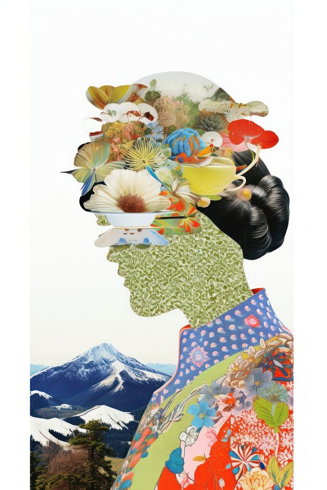 Floral silhouette, nature-inspired art. | Free Photo Illustration ...