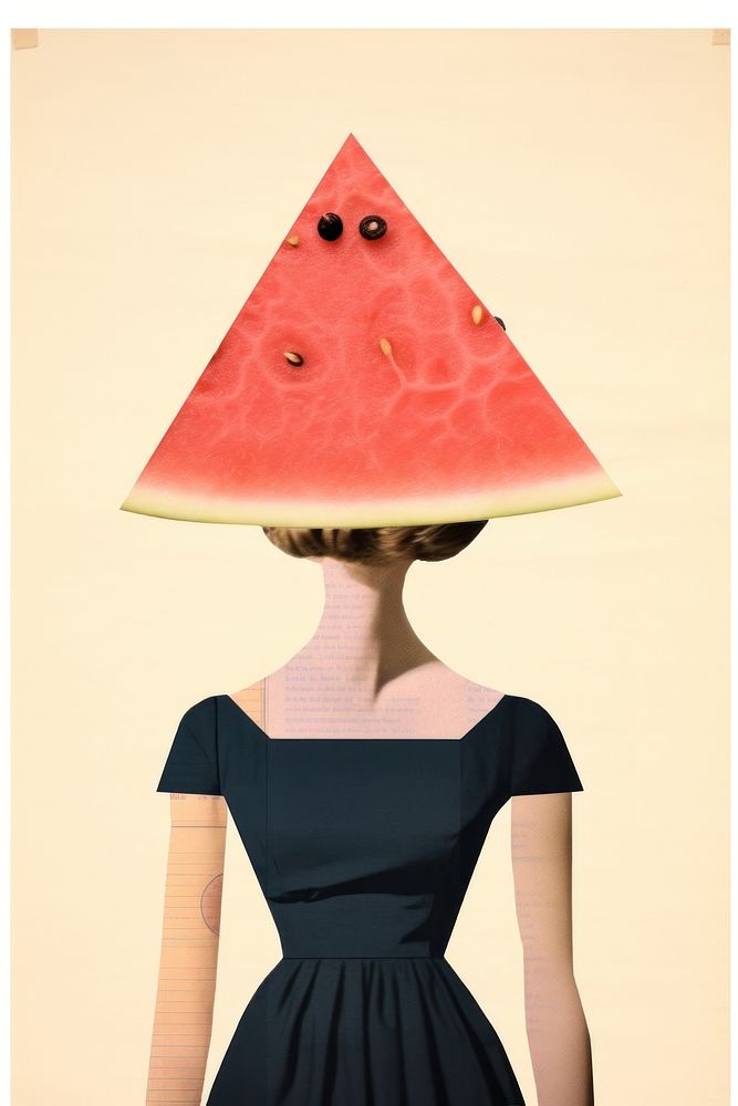 Surreal watermelon head illustration | Free Photo Illustration - rawpixel