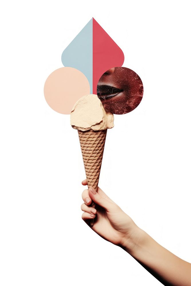 Abstract ice cream cone illustration | Free Photo Illustration - rawpixel