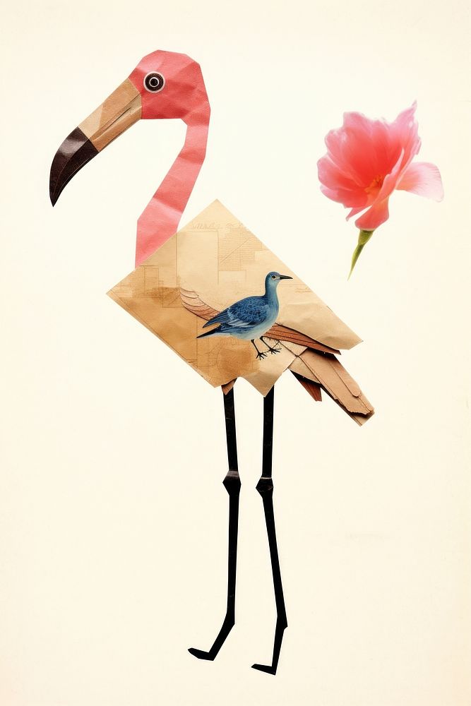 Surreal flamingo collage art | Free Photo Illustration - rawpixel