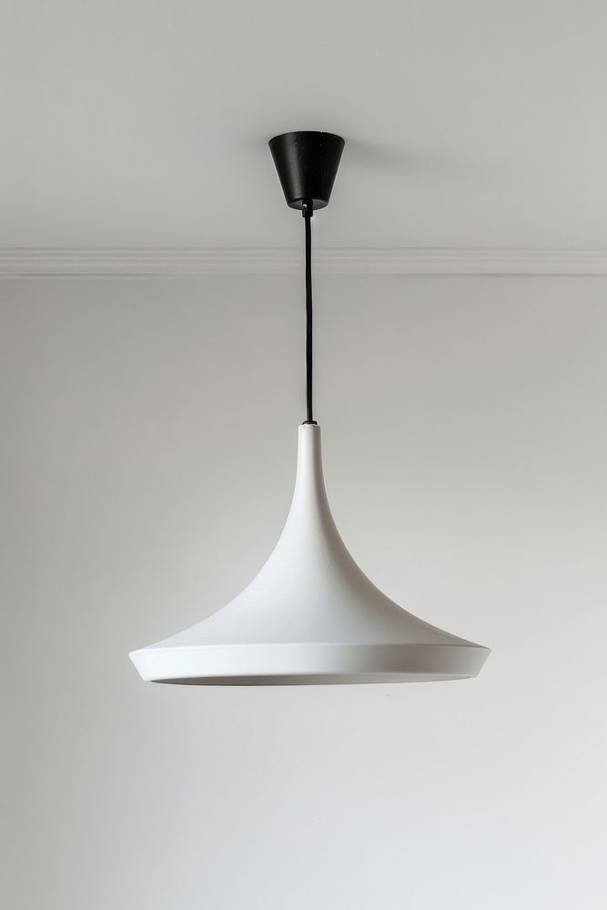 Modern minimalist white pendant light | Free Photo - rawpixel