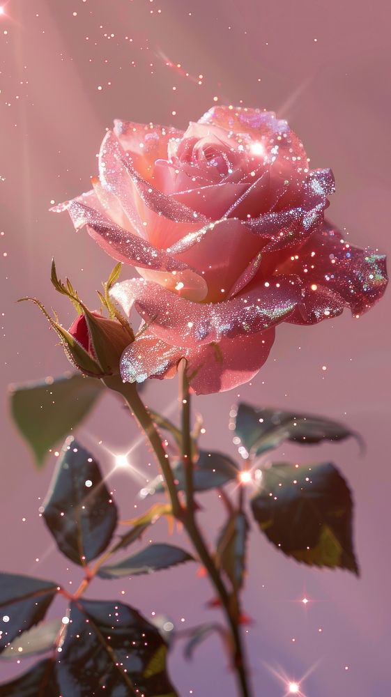 Sparkling pink rose blossom | Free Photo - rawpixel