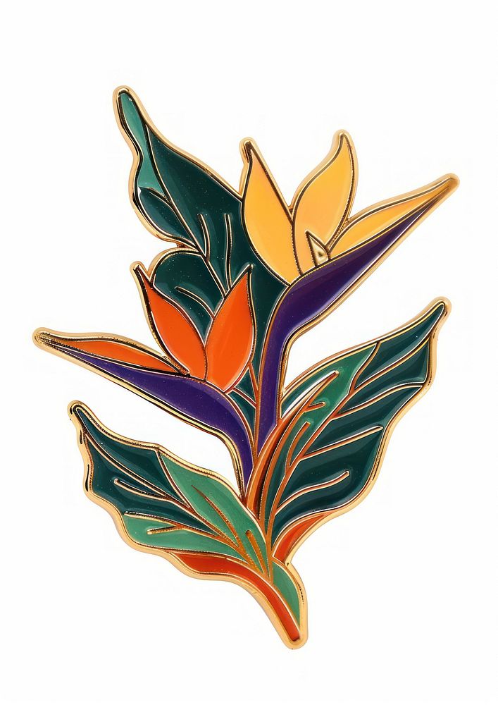 Colorful tropical flower pin | Free Photo - rawpixel