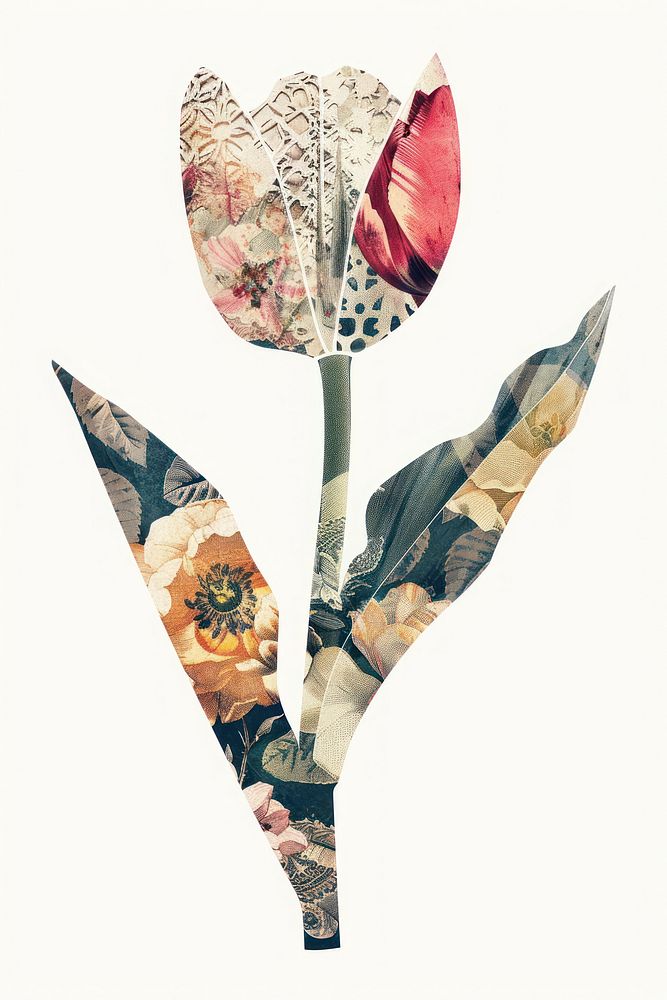 Floral collage tulip art | Free Photo Illustration - rawpixel