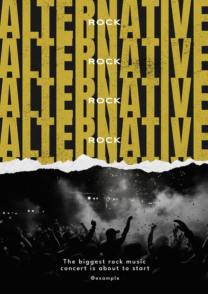 Alternative rock concert poster template | Free Vector Template - rawpixel