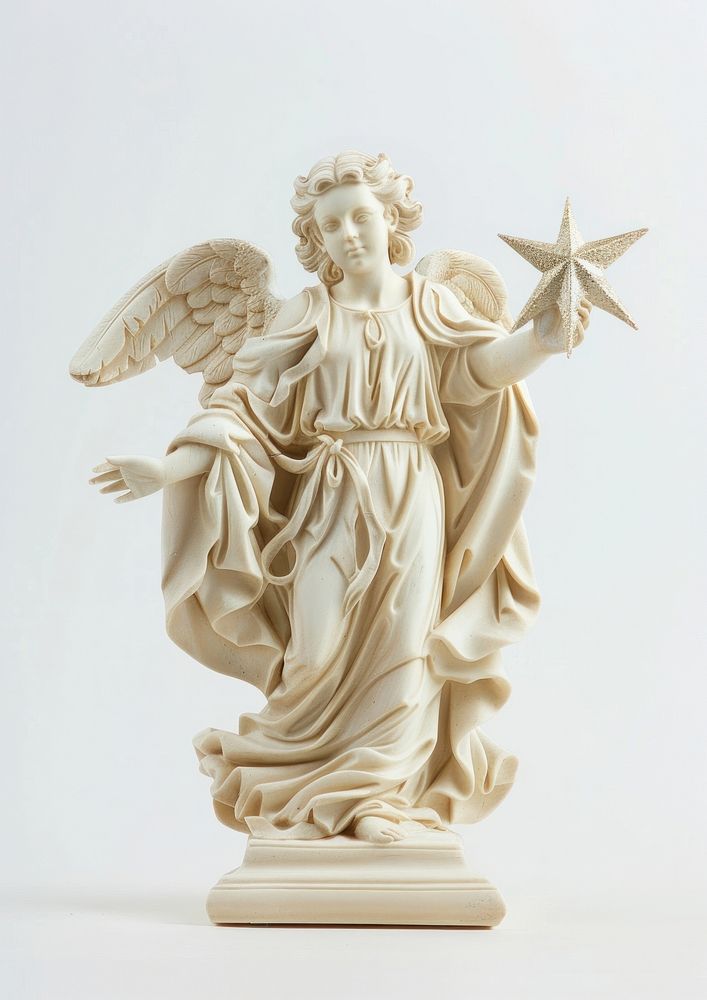 Elegant angelic statue holding star | Free Photo - rawpixel