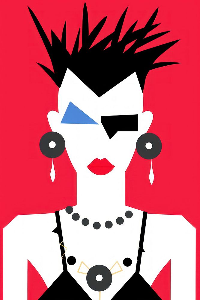 Abstract punk fashion illustration | Free Photo Illustration - rawpixel