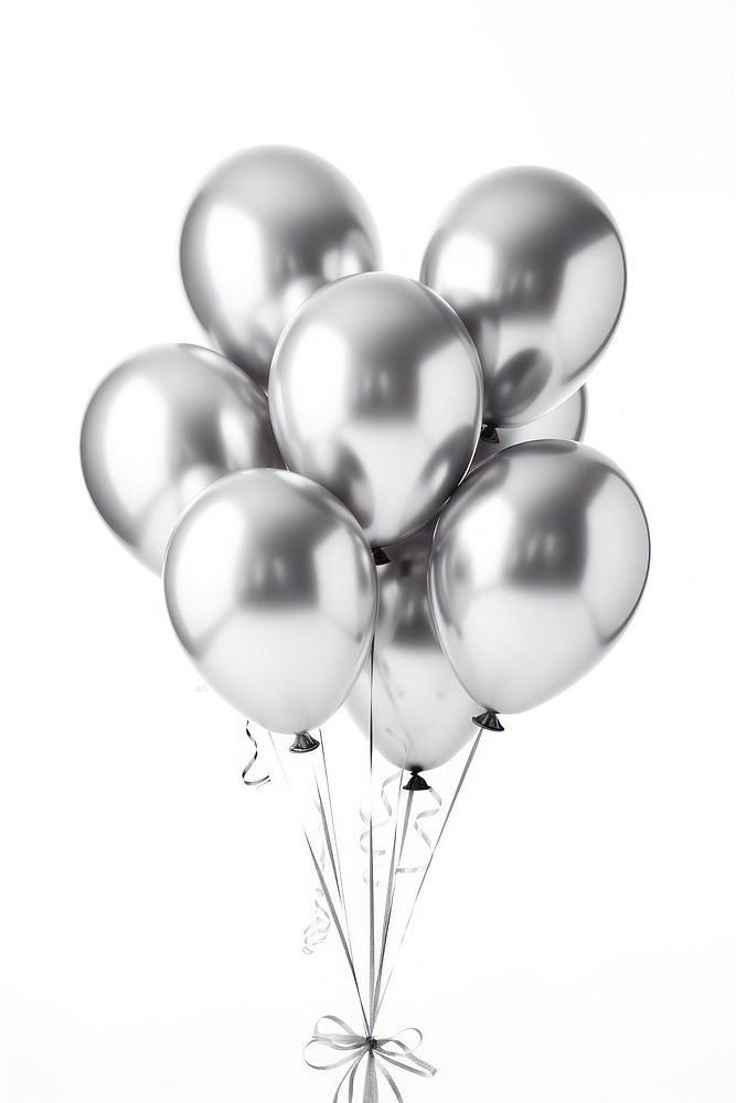 Shiny silver balloons for celebrations | Free Photo Illustration - rawpixel
