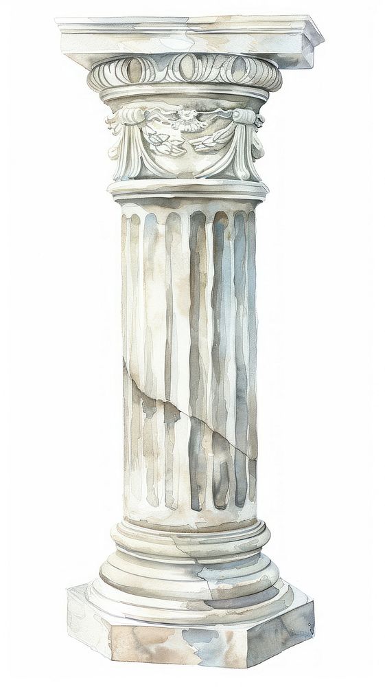 Classical architectural column illustration | Free Photo Illustration ...