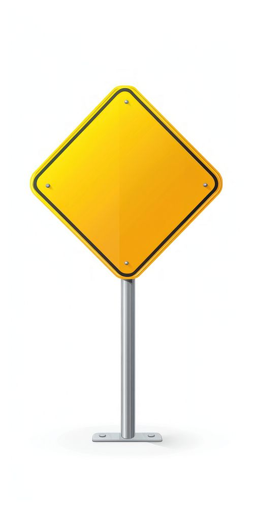 Blank yellow diamond road sign | Free Photo Illustration - rawpixel