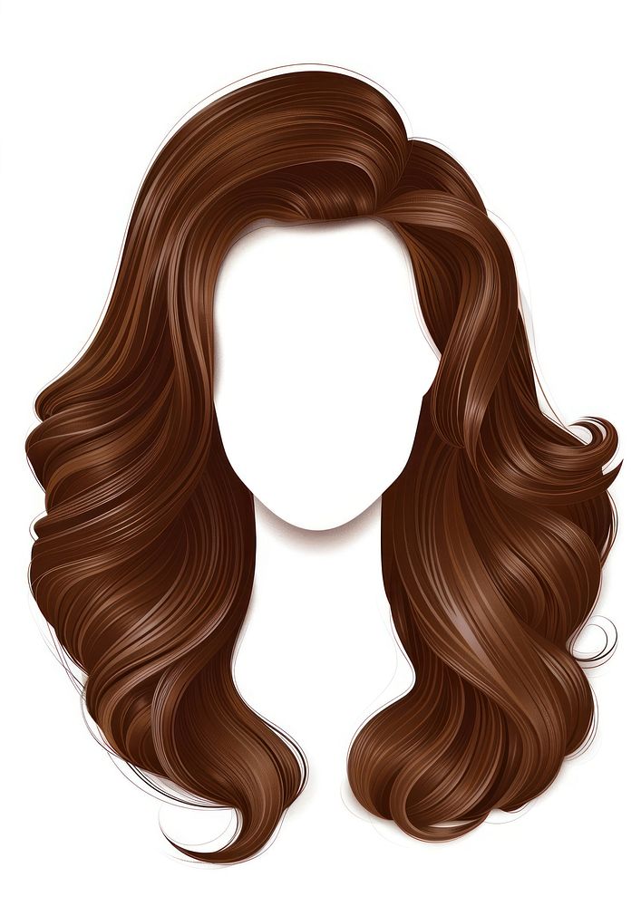 Flowing brunette hair illustration | Free Photo Illustration - rawpixel
