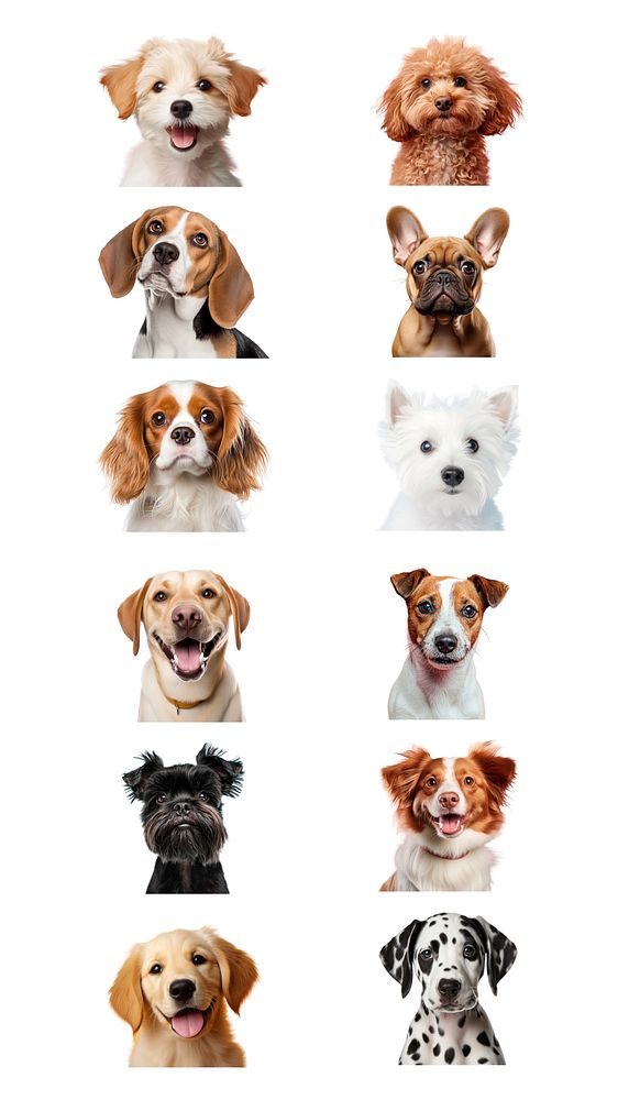 Cute dog design element set | Free Photo - rawpixel